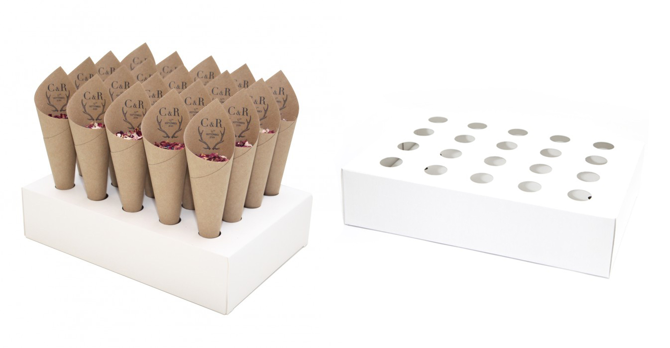 Biodegradable Wedding Confetti Cone Stands