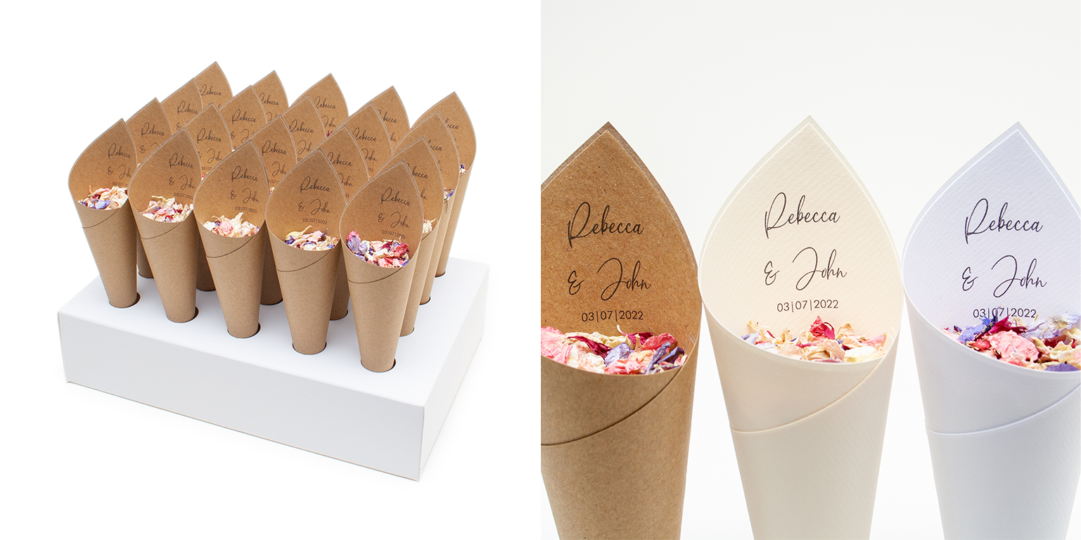 Allure Confetti Cones With 100% Biodegradable Dye Free Confetti