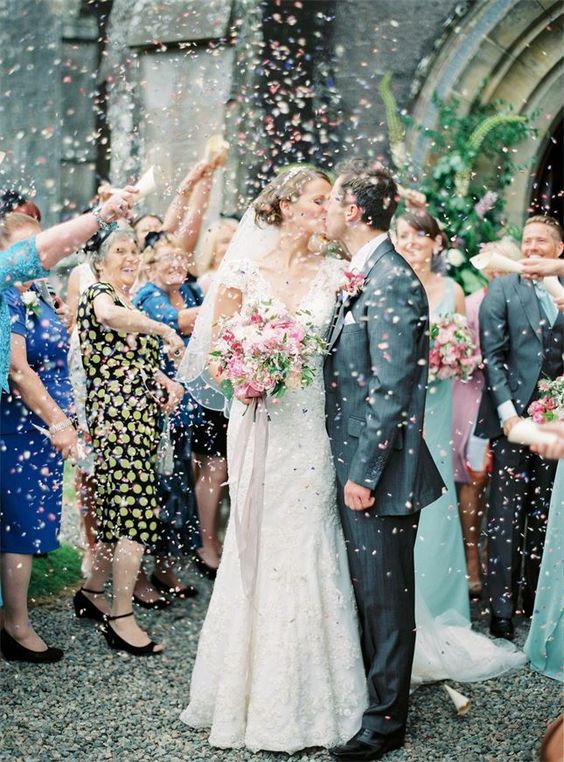 Wedding Confetti Moment Picture With Biodegradable Wedding Confetti