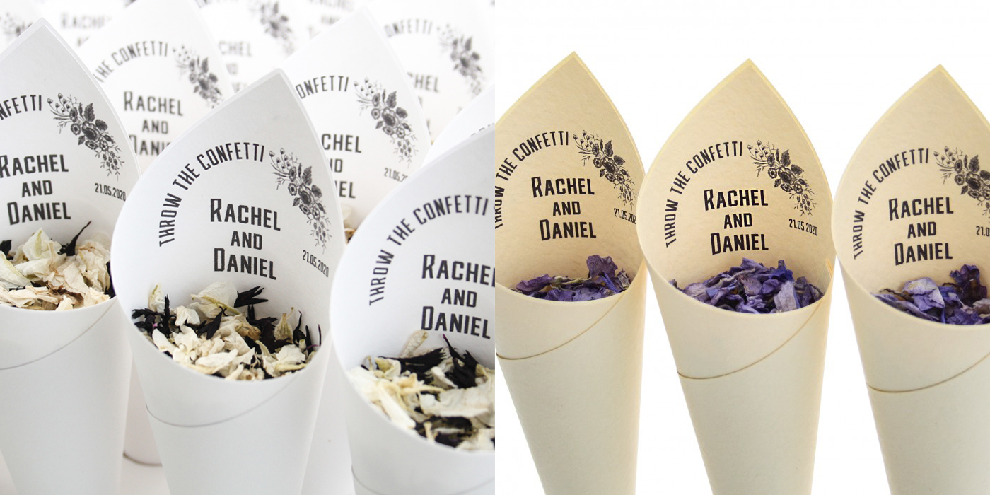 Biodegradable Wedding Confetti Cones