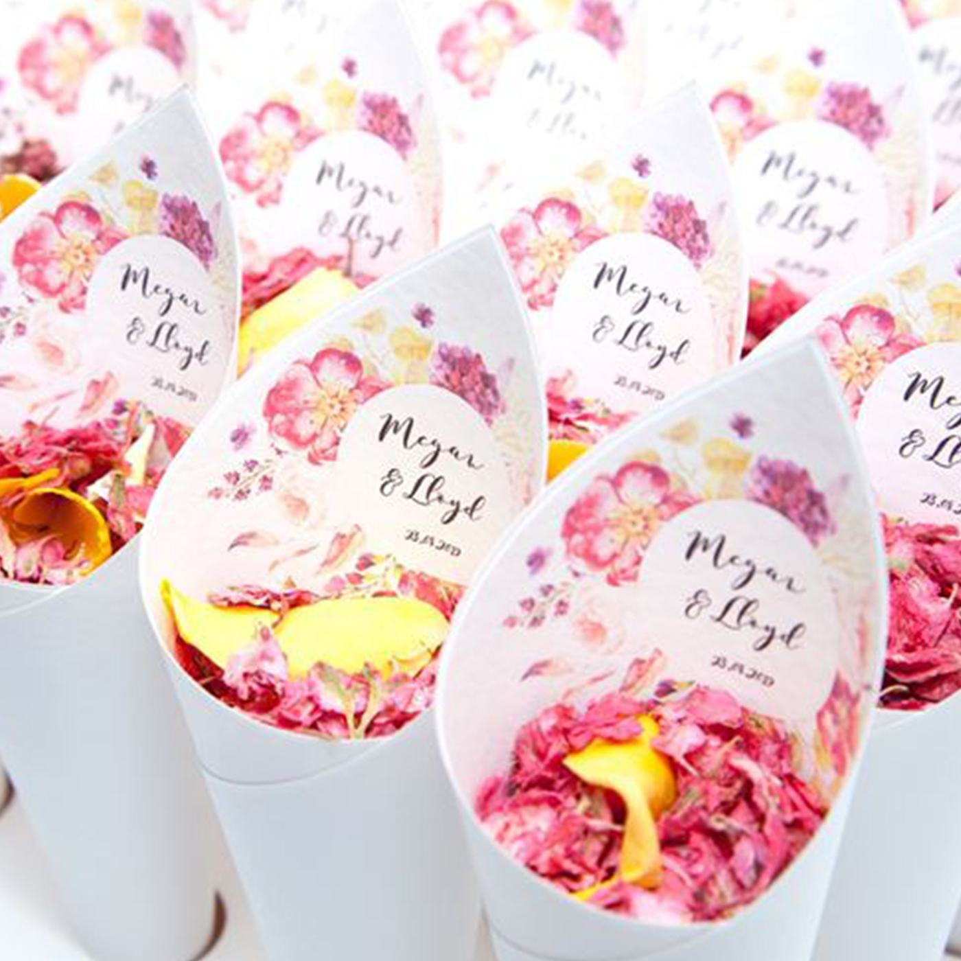 Fleur Wedding Confetti Cones And Biodegradable Confetti
