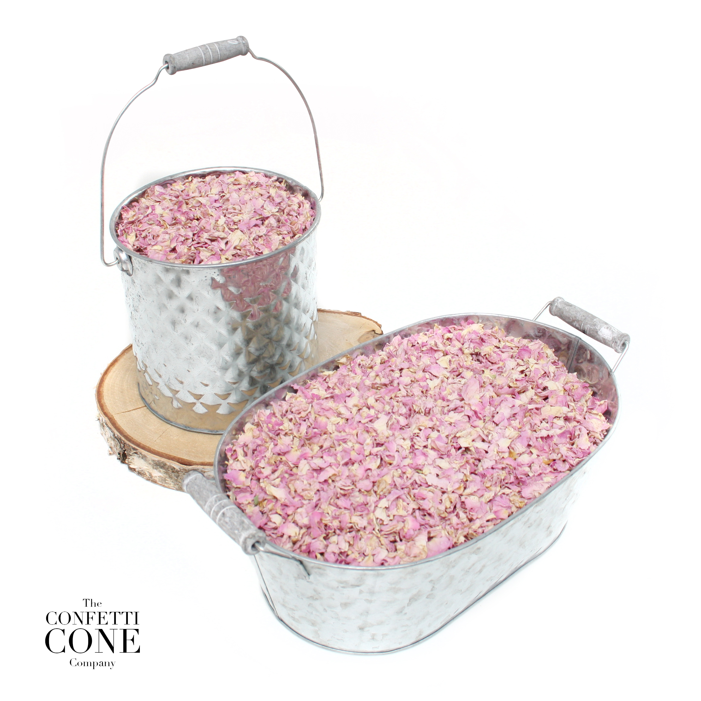 Biodegradable Wedding Confetti Petals in a Bucket
