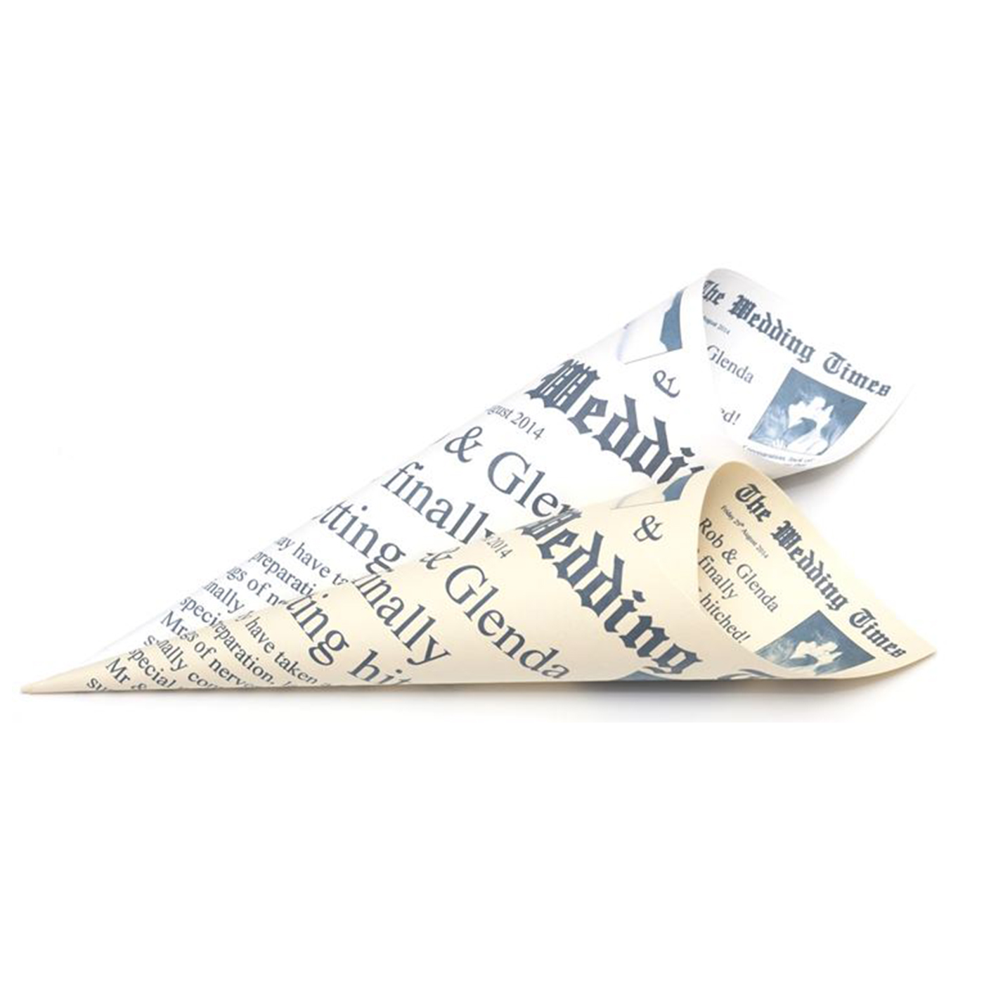 Newspaper Confetti Cones